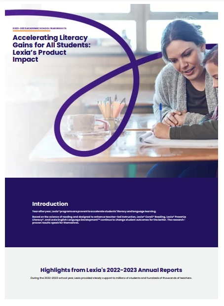 Accelerating Literacy Gains for All Students: Lexia's Product Impact ...