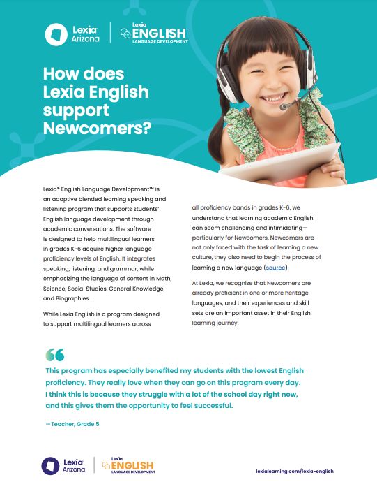 Lexia English Supports Newcomers in Arizona