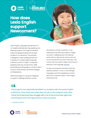 Lexia English Supports Newcomers in Arizona