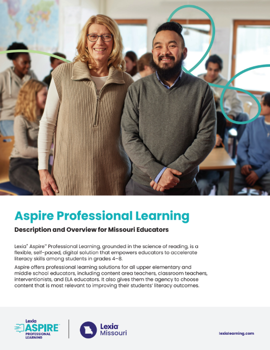 Lexia Aspire Professional Learning Overview for Missouri Educators | Lexia