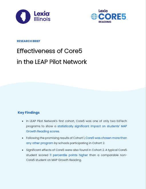 Effectiveness of Lexia® Core5® Reading in the LEAP Pilot Network | Lexia