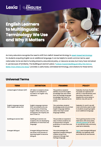 English Learners to Multilinguals: Dual Language Terminology and Why It ...