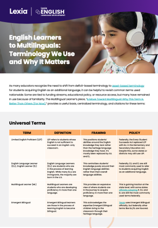 English Learners to Multilinguals: Dual Language Terminology and Why It ...