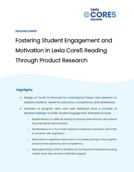 Fostering Student Engagement | Lexia