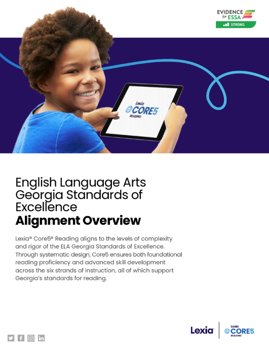 Lexia® Core5® Reading Alignment To English Language Arts Georgia ...