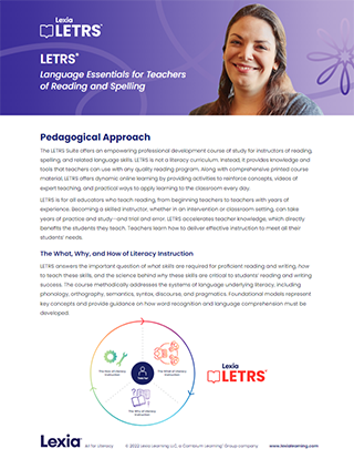 LETRS® Pedagogy Overview | Lexia