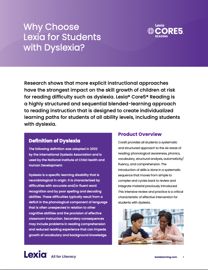 Why Choose Lexia for Students With Dyslexia? | Lexia