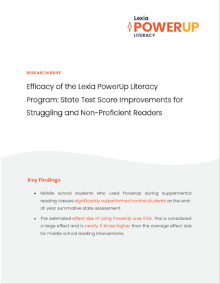 Efficacy of the Lexia® PowerUp Literacy® Program: State Test Score ...