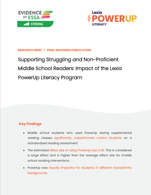 Supporting Struggling and Non-Proficient Middle School Readers with the ...