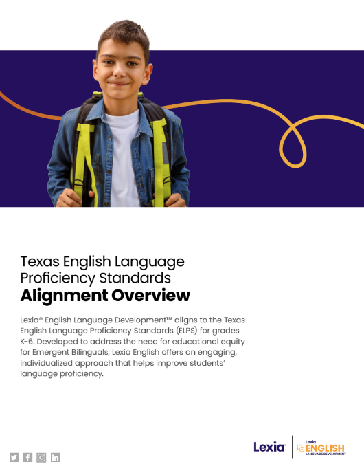 Lexia English Language Development Alignment to the ELPS | Lexia
