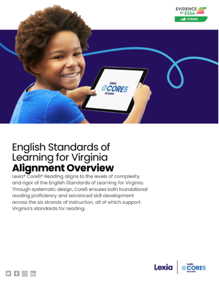 Lexia® Core5® Reading Alignment To Virginia English Standards Of ...